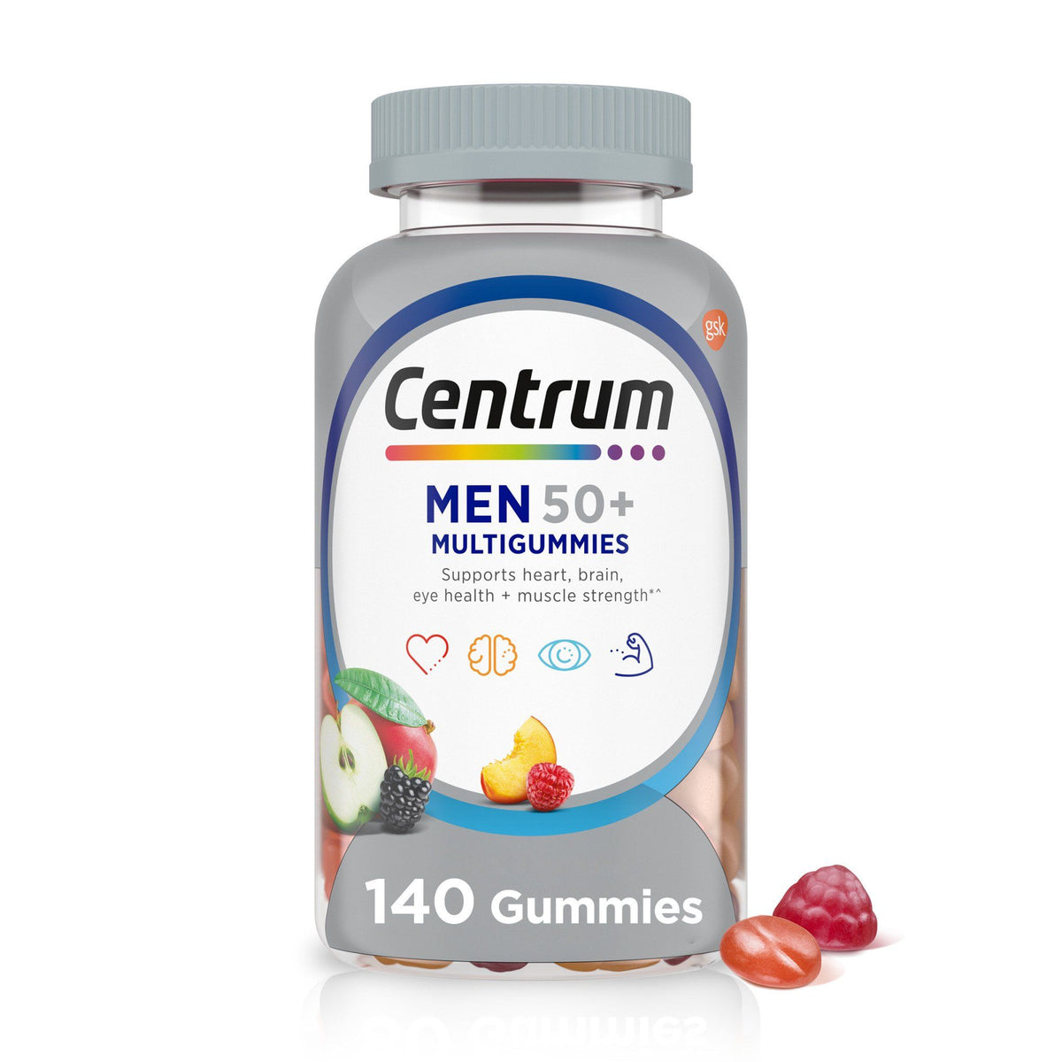 Centrum Multigummies for Men 50 Plus; Multivitamin/Multimineral Supple ...
