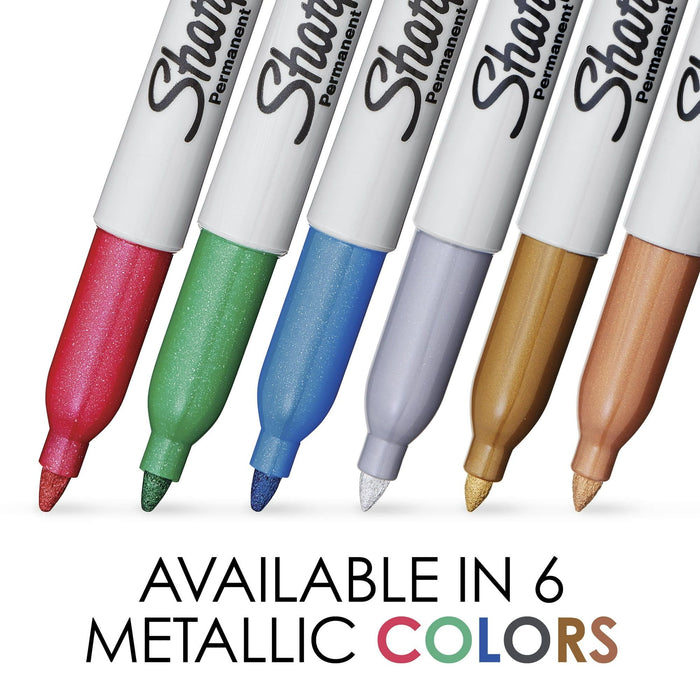 Sharpie Fine Tip Metallic Permanent Markers, 6 Count — EasyOptionXY LLC